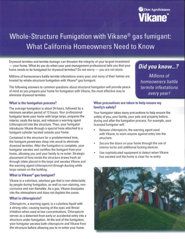 Fumigation San Diego | D and S Termite and Pest Control